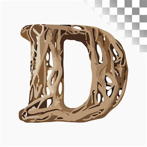 Дизайн букв Стильный шрифт Корни дерева Алфавит Премиум векторы