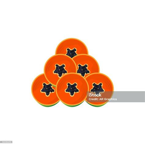 파파야 로고 디자인 비타민 과일 벡터 과일 제품 브랜드 일러스트 레이 션 아이콘 0명에 대한 스톡 벡터 아트 및 기타 이미지 0명 개체 그룹 건강한 식생활 Istock