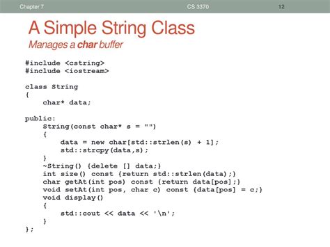 Chapter 7 Cs 3370 Chapter 7 Cs 3370 C Classes Ppt Download