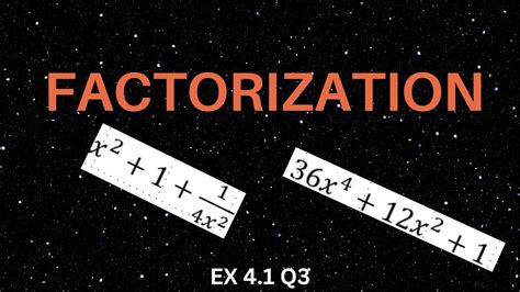 Factorization Class 9 Ex 4 1 Q 3 Youtube
