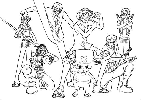Coloring With Seven Characters From The One Piece Manga One Piece