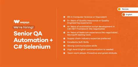 wepsys on linkedin qajobs automation csharp selenium