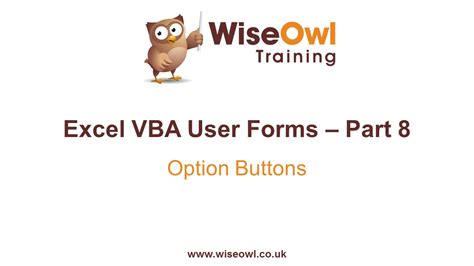 Excel Vba Forms Part 8 Option Buttons Youtube
