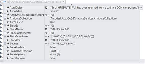 Error Hresult Efail Has Been Returned From A Call To A Com Component Autodesk Community
