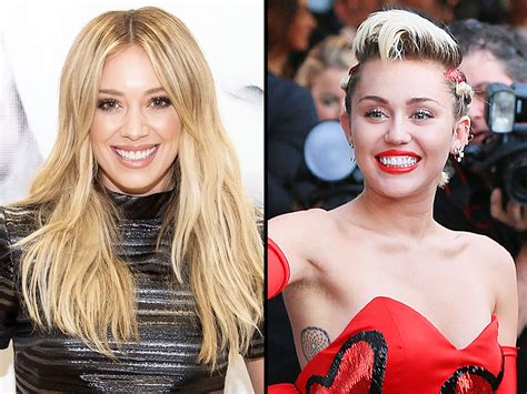 Hilary Duff Is Not On Tinder Anymore Commends Miley Cyrus People Com