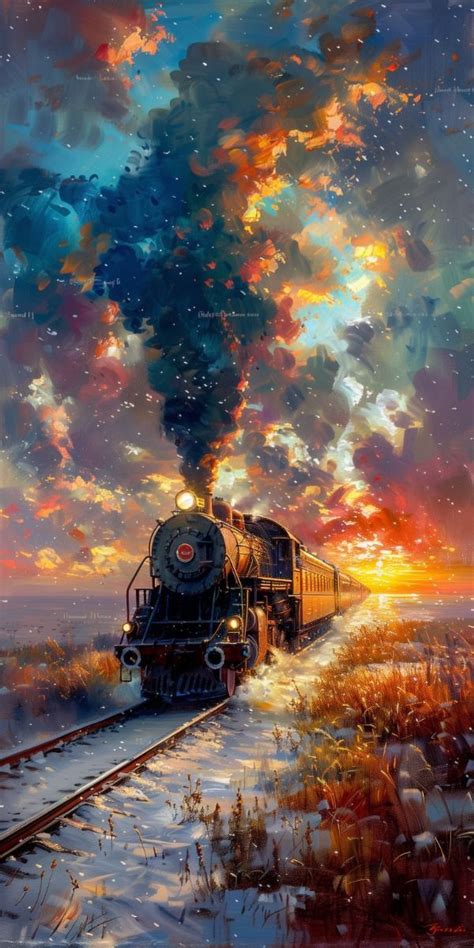 Surreal Train Wallpaper Linkbio