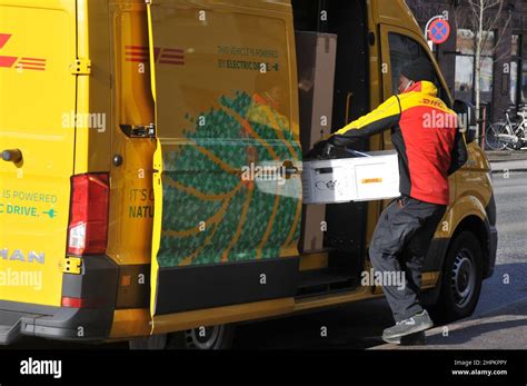 Copenhagendenmark22 February 2022deutsche Dhl Delivery Van In