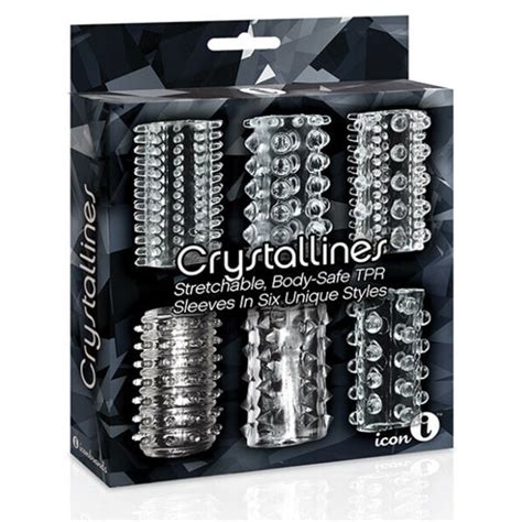 Crystalline Clear Textured Cock Sleeve Pack Sex Toy HotMovies