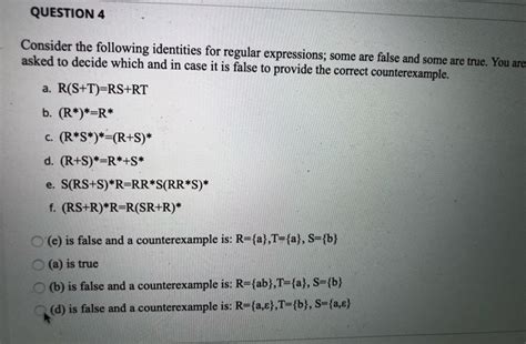 solved question 2 identify from the list below the regular
