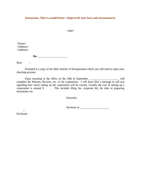 Sample Articles Incorporation Complete With Ease Airslate Signnow