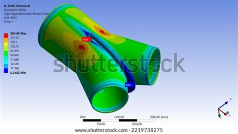 Static Structural Analysis Test Result Bifurcation Stock Illustration