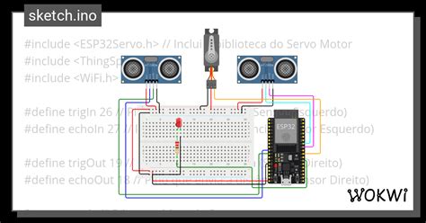 Lixeira Automática com ESP Copy Wokwi ESP STM Arduino Simulator