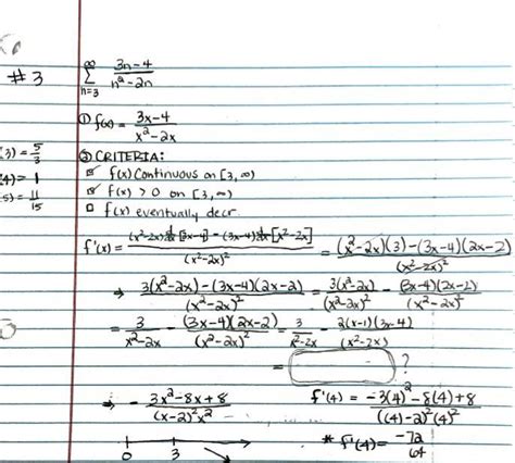 Practicing With The Integral Test But Need A Bit Of Help With