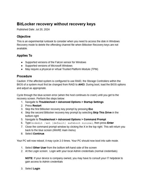 bitlocker recovery without recovery keys 2 0 pdf