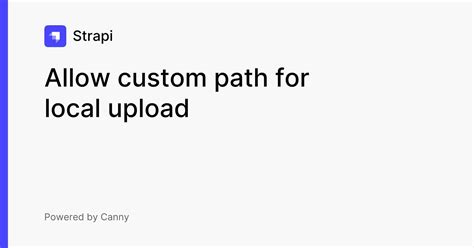 Allow Custom Path For Local Upload Voters Strapi