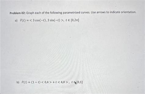 Solved Graph A Parametrized Curve And Determine Its