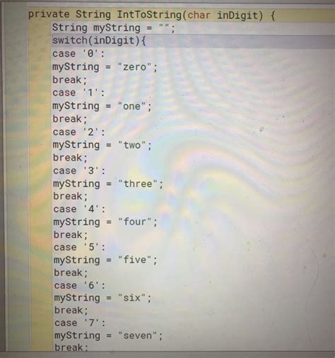 Solved String Problem For Each Numerical Value 0 1 2 9