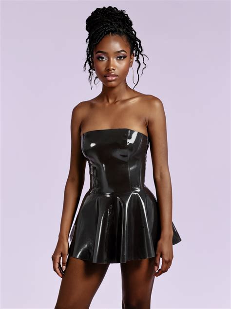 Red Latexrubber Dresses Honour Clothing
