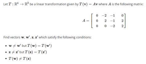 solved let t r4→r3 be a linear transformation given by