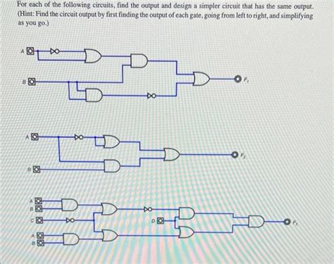 Solved For Each Of The Following Circuits Find The Output