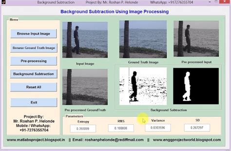 Background Subtraction Using Matlab Code Matlab Project Codes