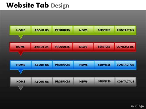 Website Tab Design Powerpoint Slides And Ppt Templates DB Presentation PowerPoint Diagrams