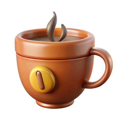 Radiant Exceptional Stylized Coffee Cup Icon With Steam Crisp Edges Flat Color With Scalable