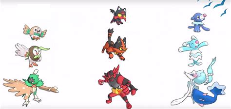 Sun And Moon Starters