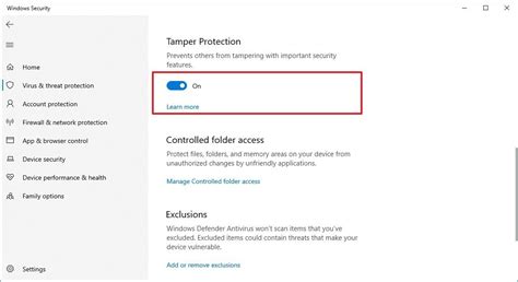 How To Manage Windows Security Tamper Protection Feature On Windows 10