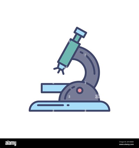 Microscope Related Vector Line Icon Isolated On White Background Vector Illustration Editable