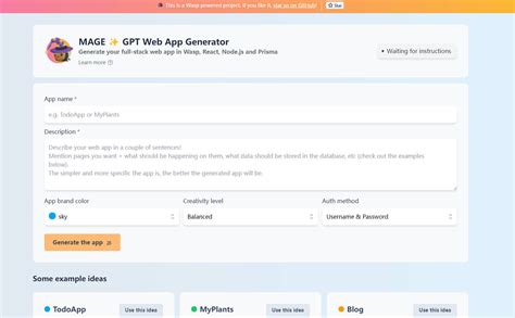 Mage Gpt Web App Generator Transform Ideas Into Web Apps