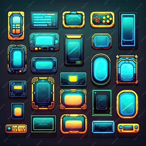 Premium Photo Interface Rectangle Frame Game Ai Generated Background