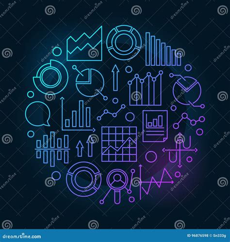 Data Analytics Circular Illustration 96876598