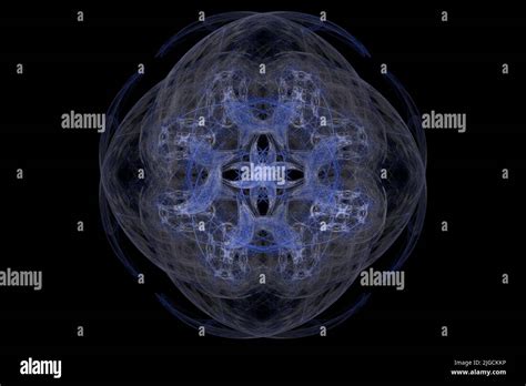 digital fractal render exquisite dynamic flowing blue lines of energy