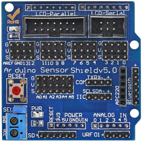 Sainsmart Sensor Shield V5 4 Arduino Apc220 Bluetooth Analog Module