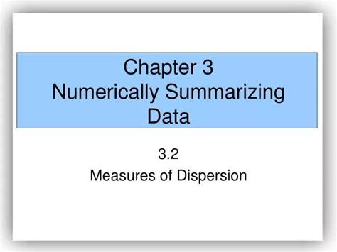 ppt chapter 3 numerically summarizing data powerpoint presentation