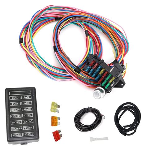 Zkaybb 14 Circuit Wiring Harness Kit For Street Muscle Car