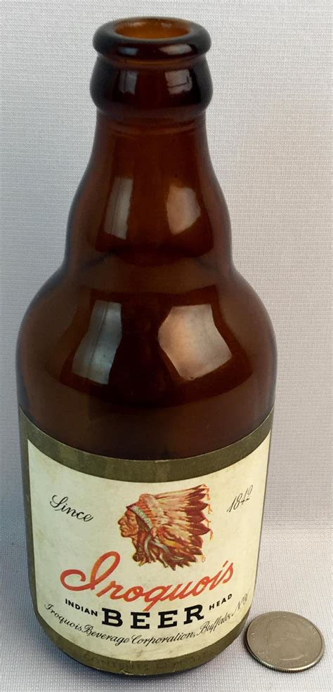 Lot Vintage Iroquois Indian Rev Corp Beer Bottle