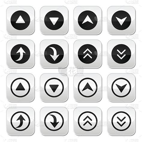 上下箭头设置圆形按钮