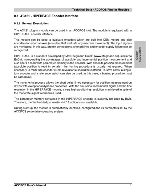 Ac121 Hiperface Encoder Pdf Signal Electrical Engineering
