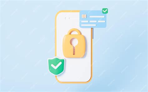 Premium Photo Cartoon Mobile Phone And Shield Mobile Phone Encryption 3d Rendering Digital Drawing