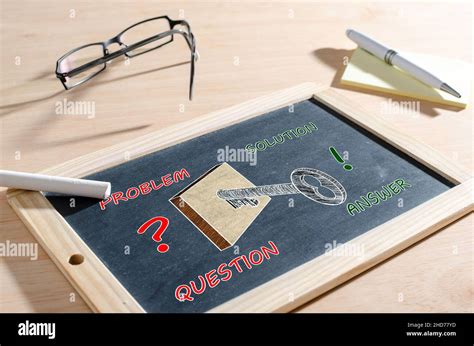 Solution Concept Drawn On A Blackboard Stock Photo Alamy
