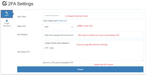 Plugin Otp Whatsapp 2fa And Forgot Password