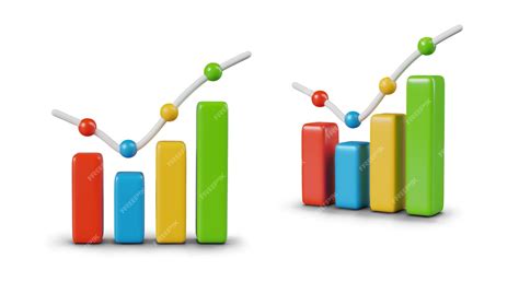 Premium Vector Color Bar Chart In Realistic Style Vector Illustration
