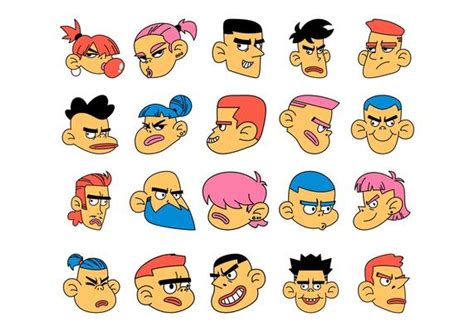 2d Character Face Vector Art Icons And Graphics For Free Download