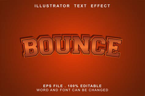 Bounce Text Effect Editable Graphic By Riotama85 · Creative Fabrica