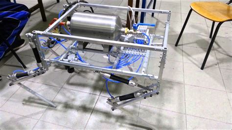 Walking Robot Actuated By Pneumatic Artificial Muscles Youtube