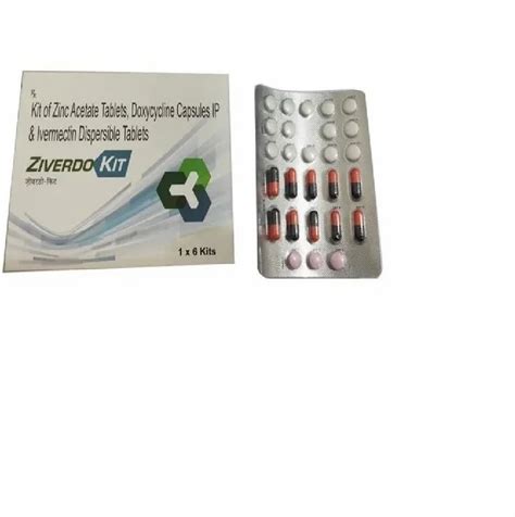 Kit Of Zinc Acetate Tablet Doxycycline Capsule Ivermectin Dispersible Tablets At Rs 150 Kit