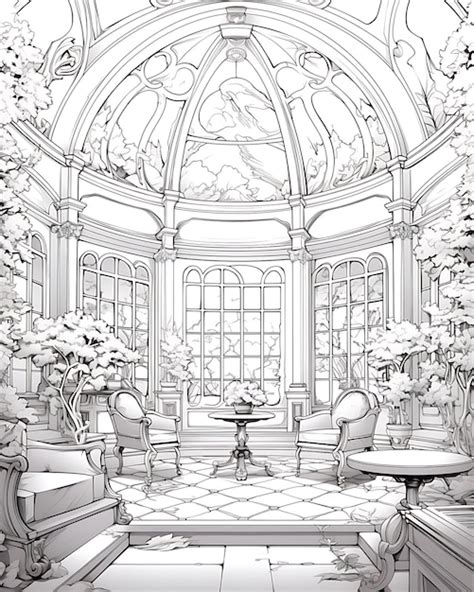 Premium Photo Drawing Library By Fade In The Style Of Rococo Realm