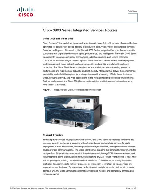 Cisco 3800 Series Integrated Services Routers Pdf Computer Network Wireless Lan